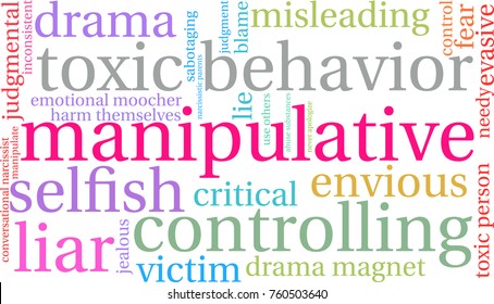 Manipulative Word Cloud On White Background Stock Vector (Royalty Free ...