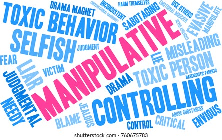 Manipulative Word Cloud On White Background Stock Vector (Royalty Free ...