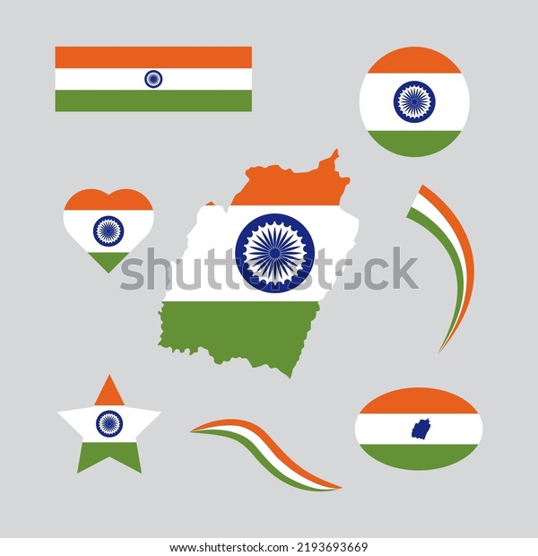 Manipur State Map Indian Flag Vector: เวกเตอร์สต็อก (ปลอดค่าลิขสิทธิ์ ...