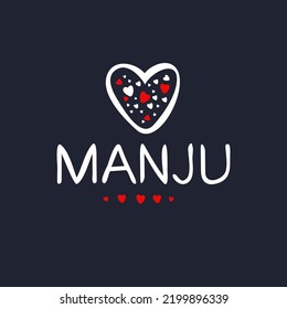 Manju Calligraphy Name Vector Illustration Stock Vector (Royalty Free ...