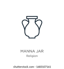 Manna Jar Icon Thin Linear Manna Stock Vector (Royalty Free) 1683107161 ...