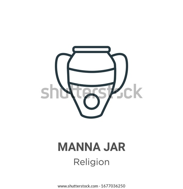 Manna Jar Outline Vector Icon Thin Stock Vector (Royalty Free ...