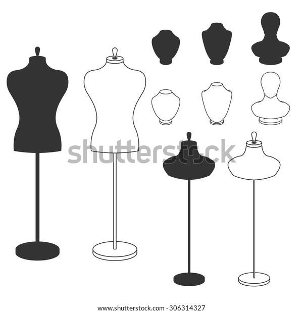 Mannequin Silhouettes Stock Vector (Royalty Free) 306314327 | Shutterstock