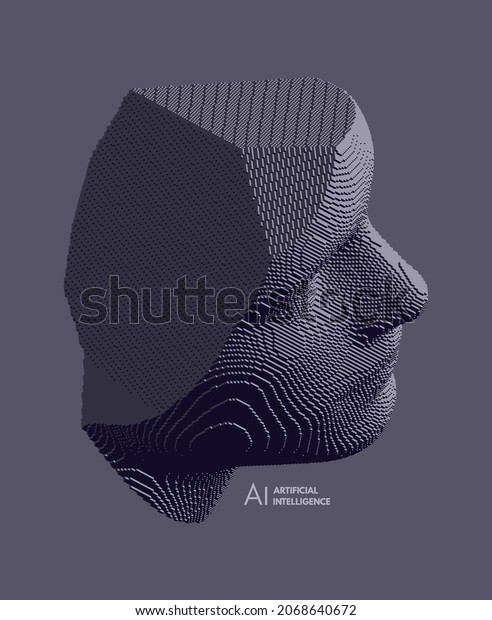 Mannequins Head Profile Side View Plaster Stock Vector (Royalty Free ...