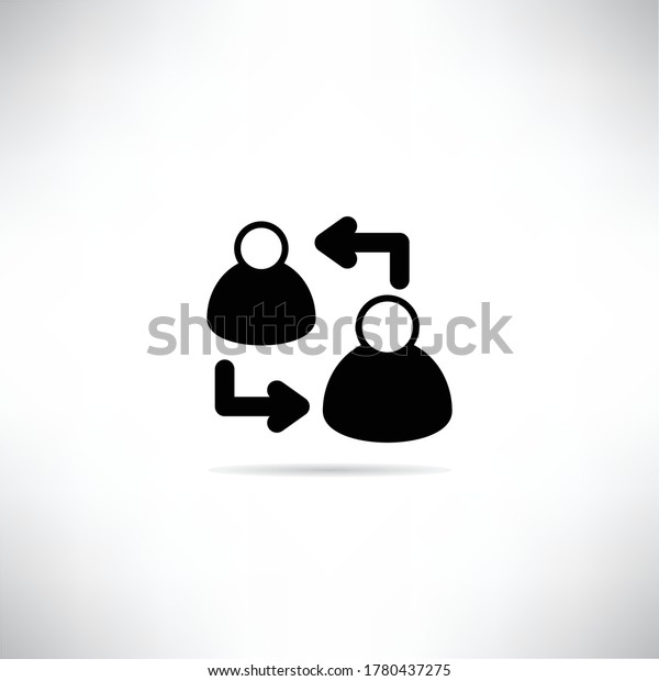 Manpower Rotation Icon Drop Shadow Vector Stock Vector (Royalty Free ...