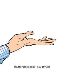 Mans Hand Holding Out Something Man Stock Vector (Royalty Free) 561469786