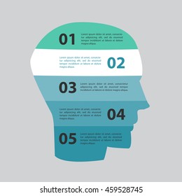 Mans Head Info Graphic Vector Illustration Stock Vector (Royalty Free ...