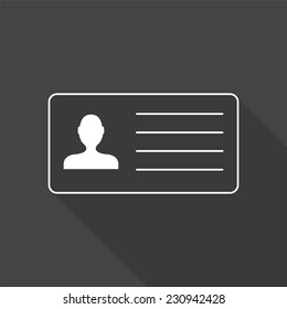 Mans Id Card Icon Vector Illustration Stock Vector (Royalty Free ...