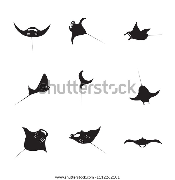 Manta Ray Icon Stock Vector (Royalty Free) 1112262101 | Shutterstock