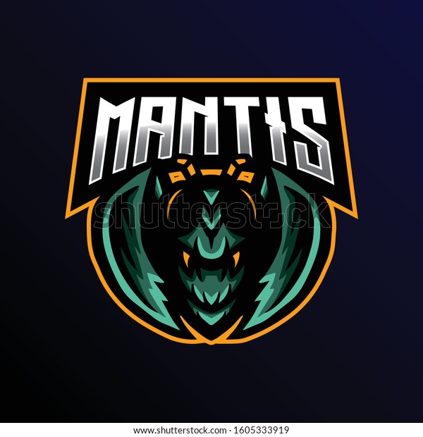 Mantis Mascot Logo Insect Gaming Logo Stock Vector (Royalty Free ...