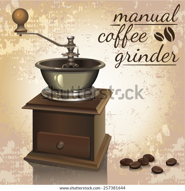 Manual Coffee Grinder Banner Design Poster Stock Vector (Royalty Free ...