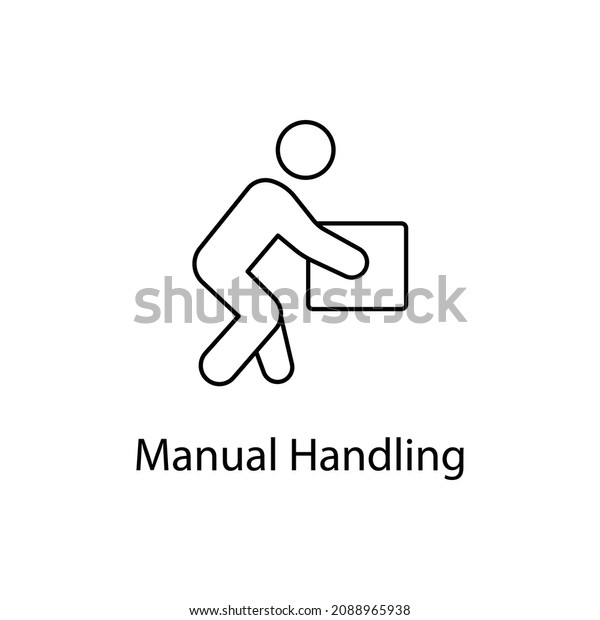 Manual Handling Vector Outline Icon Web Stok Vektör (Telifsiz ...