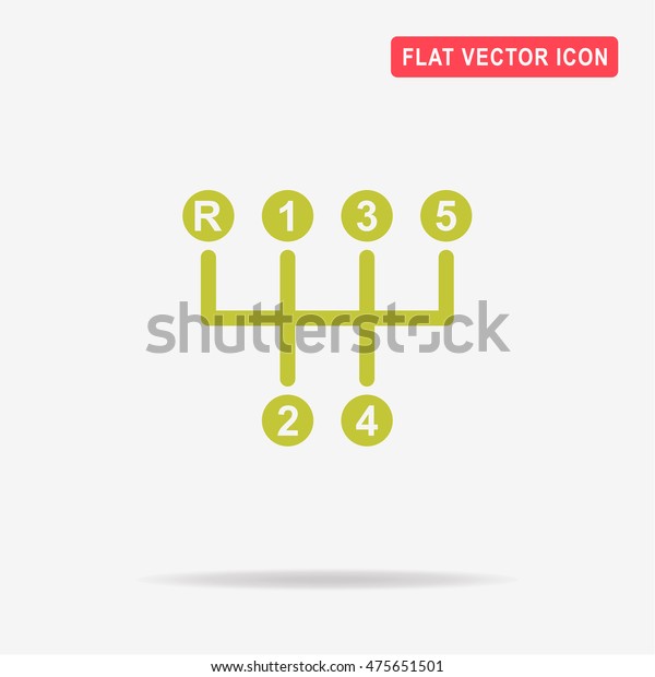 Manual Transmission Sign Icon Vector Concept Stock Vector (Royalty Free ...