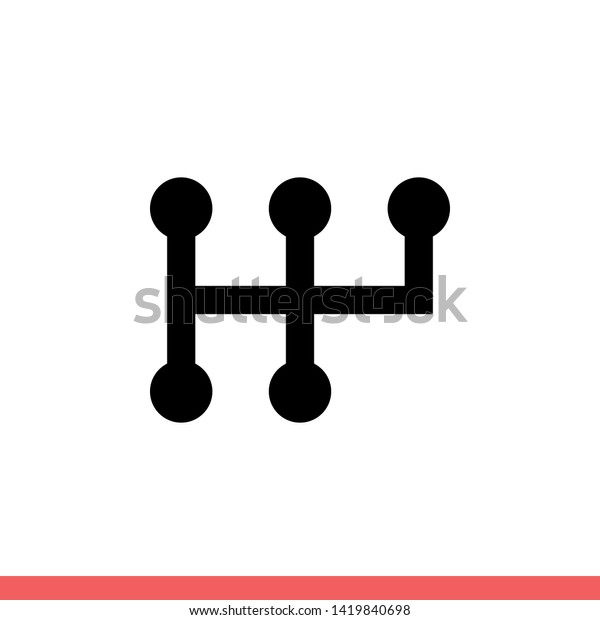 Manual Transmission Vector Icon Gearbox Symbol Stock Vector (Royalty ...