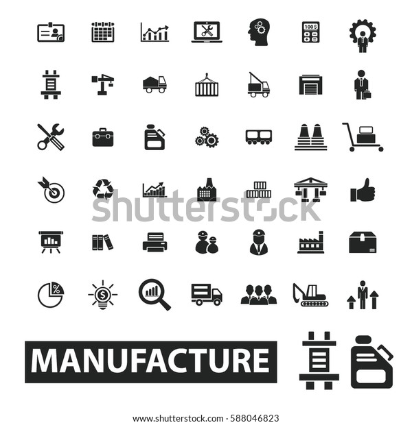 Manufacture Icons Stock Vector (Royalty Free) 588046823