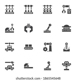 Manufacture Robot Vector Icons Set Modern Stock Vector (Royalty Free ...