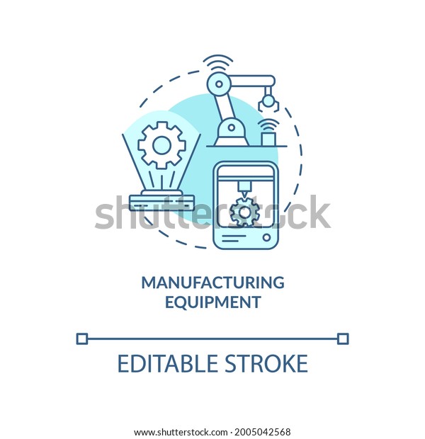 Manufacturing Equipment Concept Icon Digital Twin Stock Vector (Royalty ...