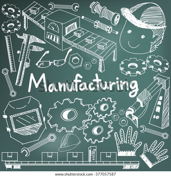 Manufacturing Operation System Factory Production Assembly Stock Vector ...