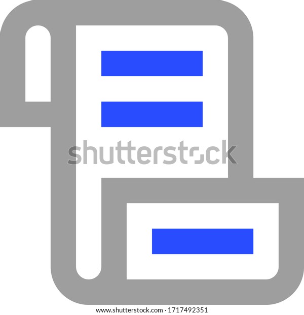 Manuscript File Grey Vector Icon Blue Stock Vector (Royalty Free ...