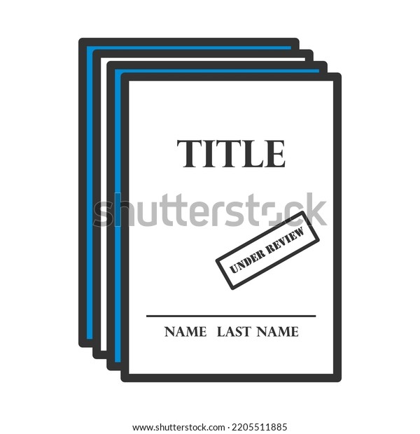 Manuscript Under Review Icon Editable Bold Stock Vector (Royalty Free ...