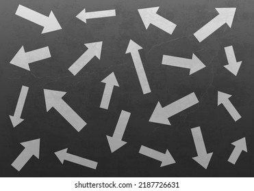 Many Arrows Pointing Different Directions Vector Stock Vector (Royalty ...