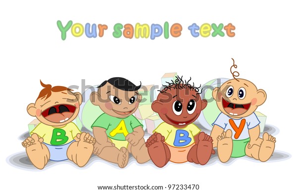 Many Babies Vector Illustration Eps 8 Stock Vector (Royalty Free ...