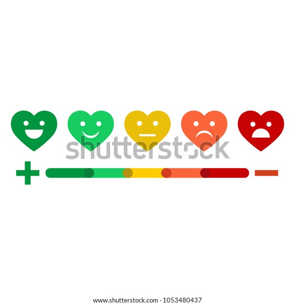 Many Colorsfeedback Emoticon Rank Level Satisfaction: vector de stock ...