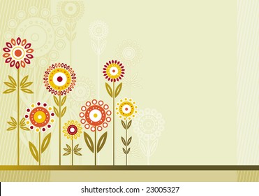 Many Colour Flowers Vector Illustration Stock Vector (Royalty Free ...