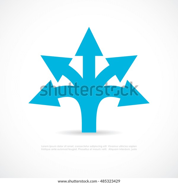 Many Different Ways Arrow Sign Vector Stock Vector (Royalty Free) 485323429