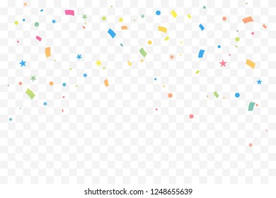 Many Falling Pastel Colorful Tiny Confetti Stock Vector (Royalty Free ...