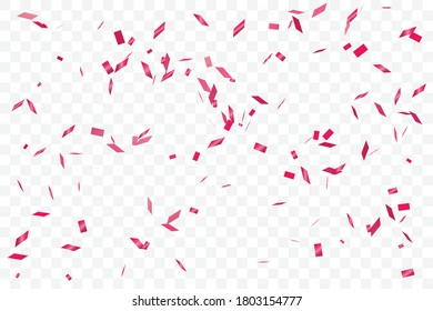 Many Falling Pink Tiny Confetti Isolated Stock Vector (Royalty Free ...