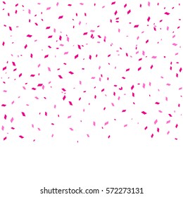 Many Falling Pink Tiny Confetti Isolated Stock Vector (Royalty Free ...