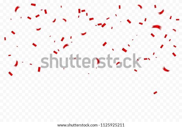 Many Falling Tiny Red Confetti Falling Stock Vector (Royalty Free ...