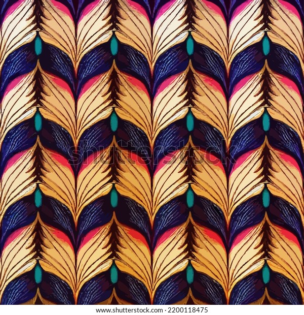 Many Forms Fashion Fabric Design Diagonal Stock Vector (Royalty Free ...