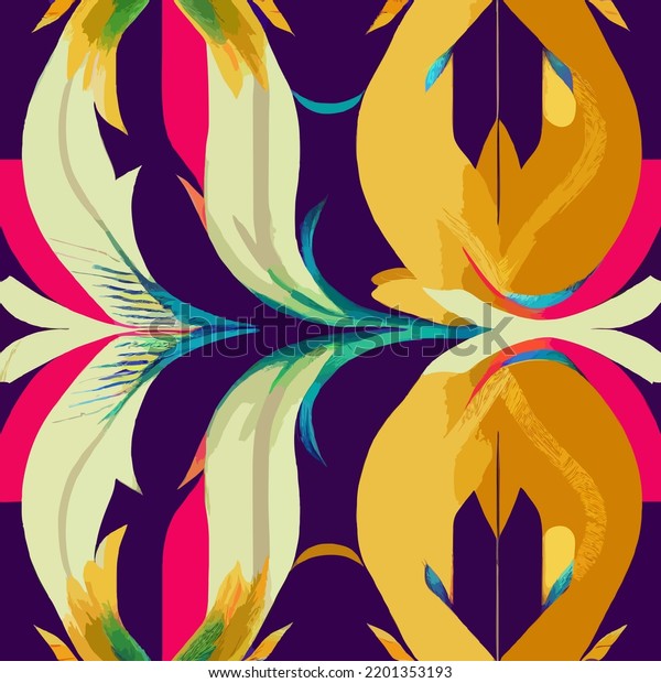 Many Forms Fashion Fabric Design Diagonal Stock Vector (Royalty Free ...