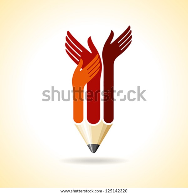 Many Hands Students Education Concept Stock Vector (Royalty Free ...