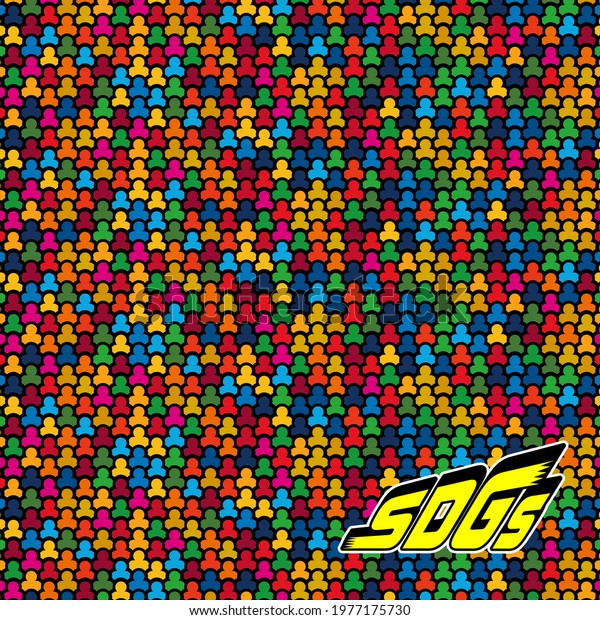 Many Humanoids Colored 17 Symbol Colors Stock Vector (Royalty Free ...