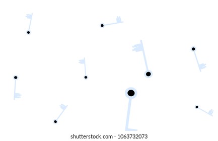 Many Light Blue Black Keys Different Stock Vector (Royalty Free ...