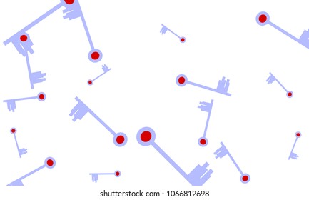 Many Light Blue Red Keys Different Stock Vector (Royalty Free ...