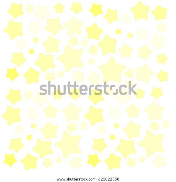 Many Nice Yellow Stars Different Size Stock Vector (Royalty Free ...
