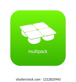 Many Packages Icon Green Vector Isolated Stock Vector (Royalty Free ...