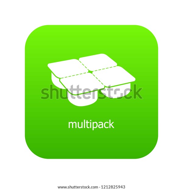 Many Packages Icon Green Vector Isolated Stock Vector (Royalty Free ...
