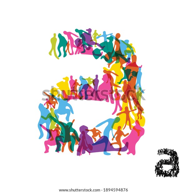 Many People Forming Into Stock Vector (Royalty Free) 1894594876 ...