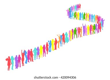 Many People Illustration Stock Vector (Royalty Free) 420094306