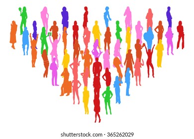 Many People Isolated Stock Vector (Royalty Free) 365262029 | Shutterstock