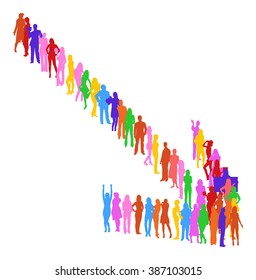 Many People Isolated Stock Vector (Royalty Free) 387103015 | Shutterstock