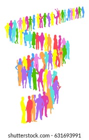 Many People Isolated Stock Vector (Royalty Free) 631693991 | Shutterstock
