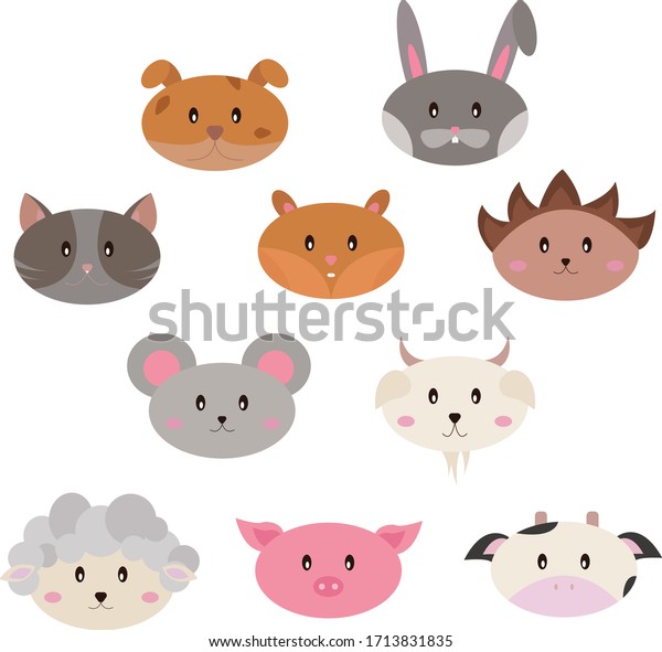 Many Pets Vector Art Collection Stock Vector (Royalty Free) 1713831835 ...