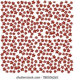 Many Small Dark Red Flowers On Stock Vector (Royalty Free) 780336265 ...