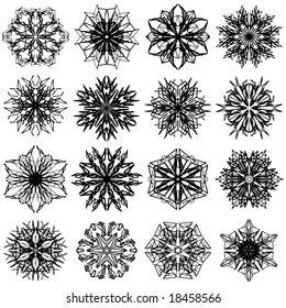 Many Snowflakes On White Stock Vector (Royalty Free) 18458566 ...